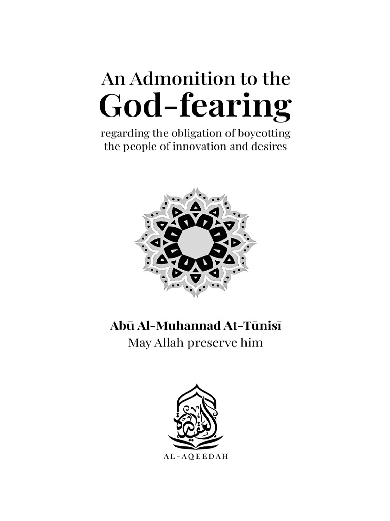 An Admonition To The God Fearing | PDF | Sunni Islam | Hadith
