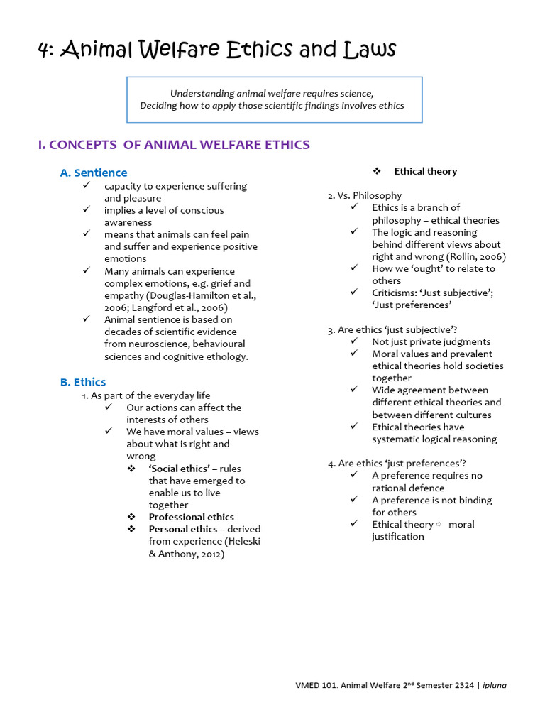 Animal Welfare Ethics and Laws | PDF | Animal Welfare | Animal Rights
