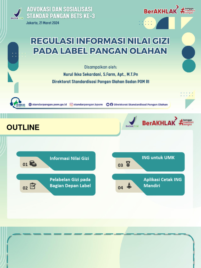 (21 Mar 24) ING Pada Label Pangan Olahan | PDF