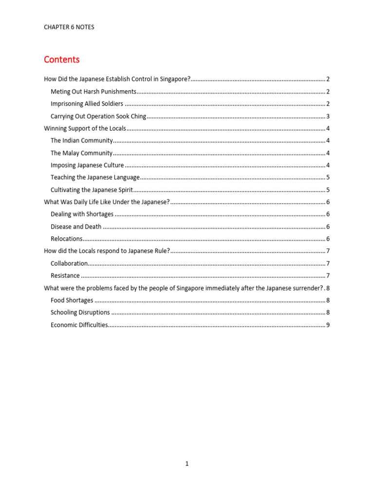 Chap 7-9 Compiled Notes | PDF | Singapore | World Politics