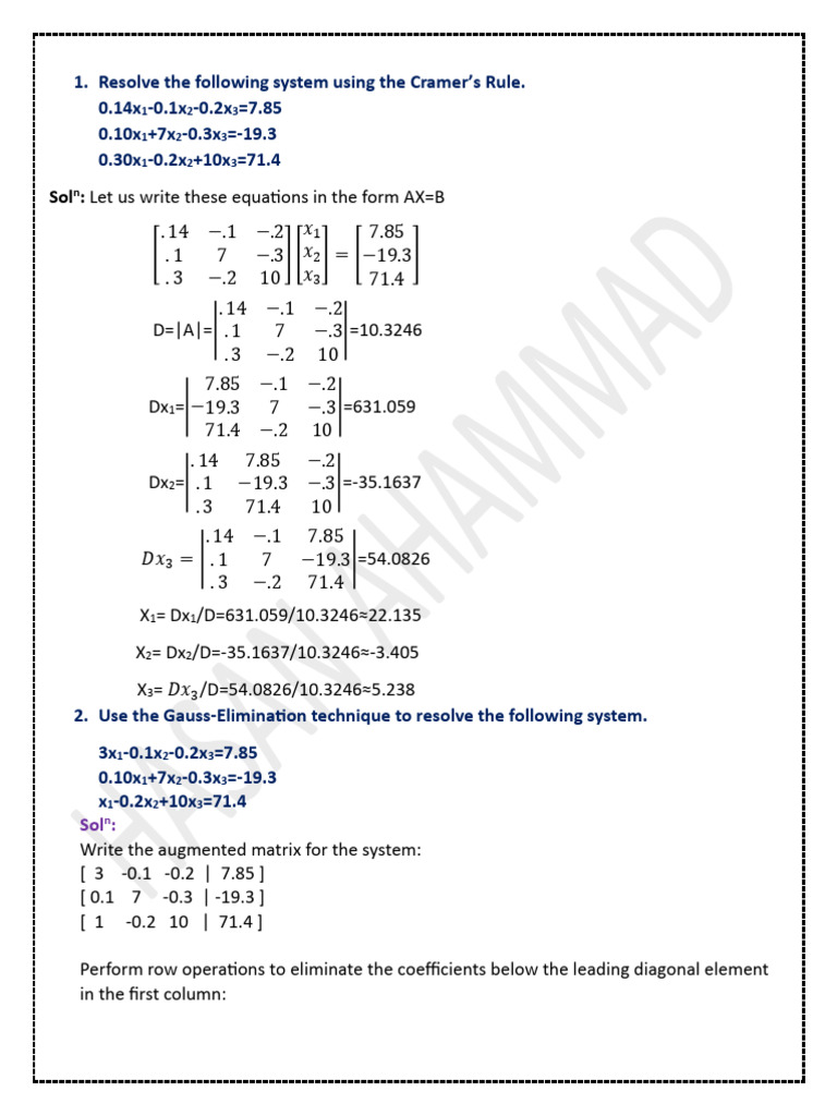 CCE-311 Mid question solution | PDF | System Of Linear Equations | Matrix Theory