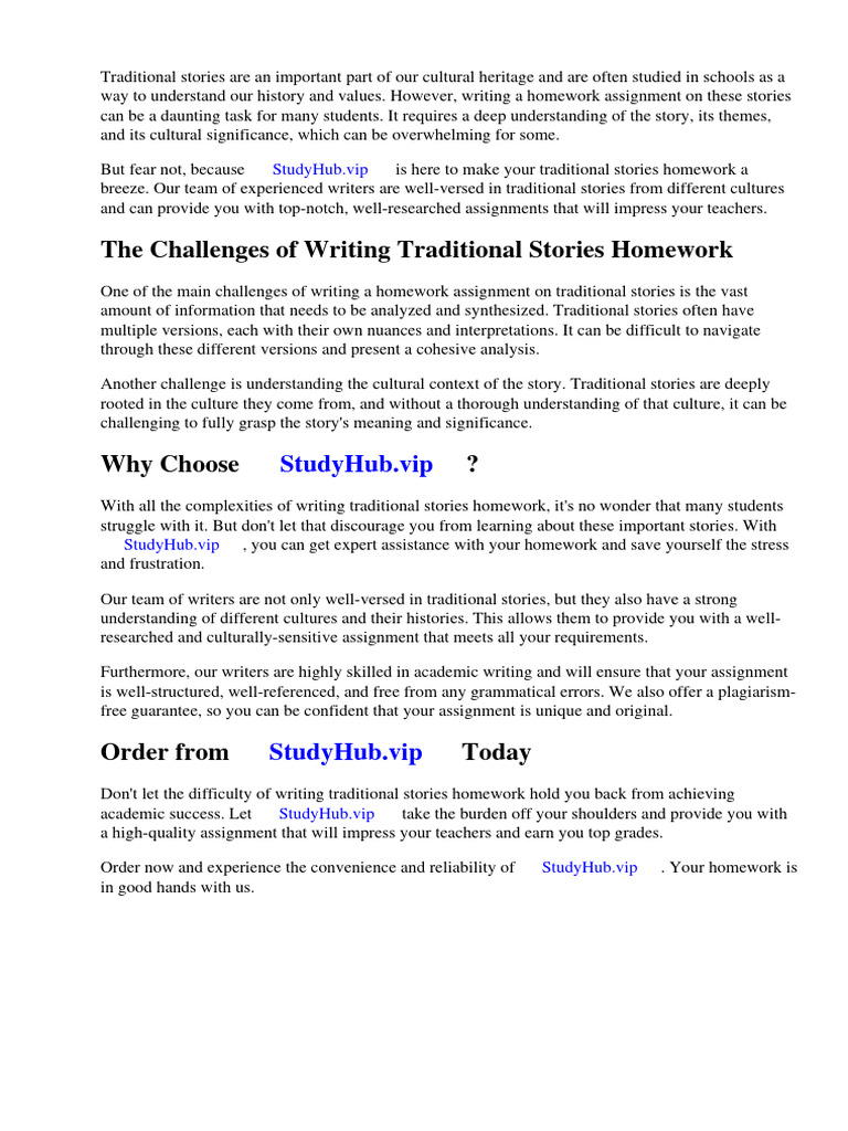 Traditional Stories Homework | PDF | Homework | Facebook