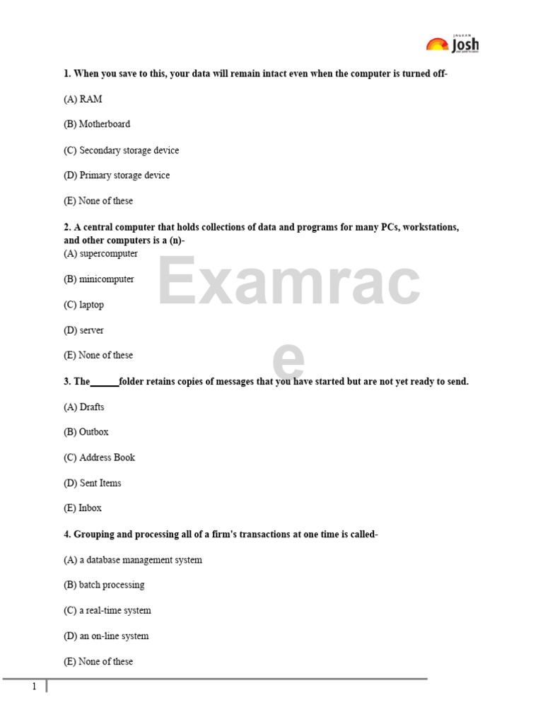 Computer-Science-Solved-MCQs (APSET) | PDF | Scheduling (Computing) | Process (Computing)
