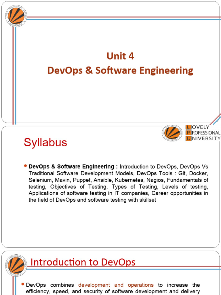 Unit 4 Dev Ops | PDF | Application Software | Software Engineering