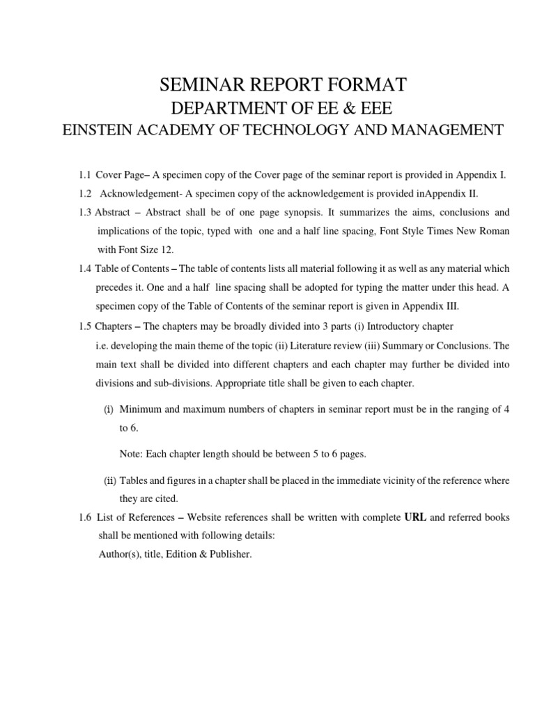 Eatm Seminar Report Sample | PDF | Written Communication | Publishing