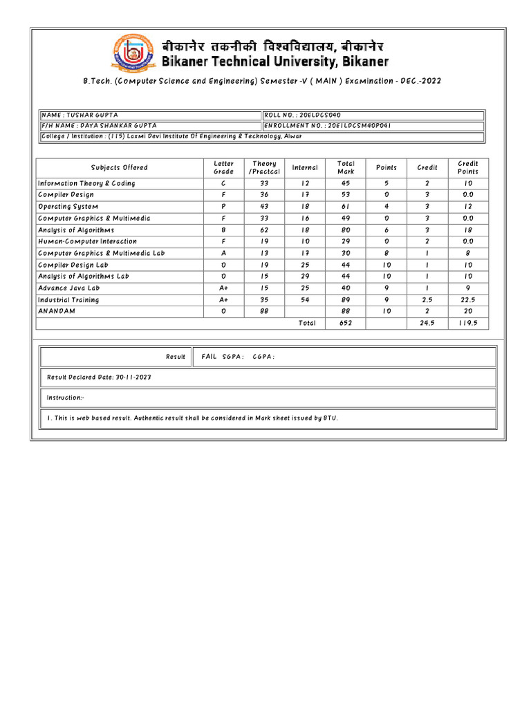 5th Semester Report Card | PDF | Software Engineering | Computer ... 5th Semester Report Card | PDF | Software Engineering | Computer ...