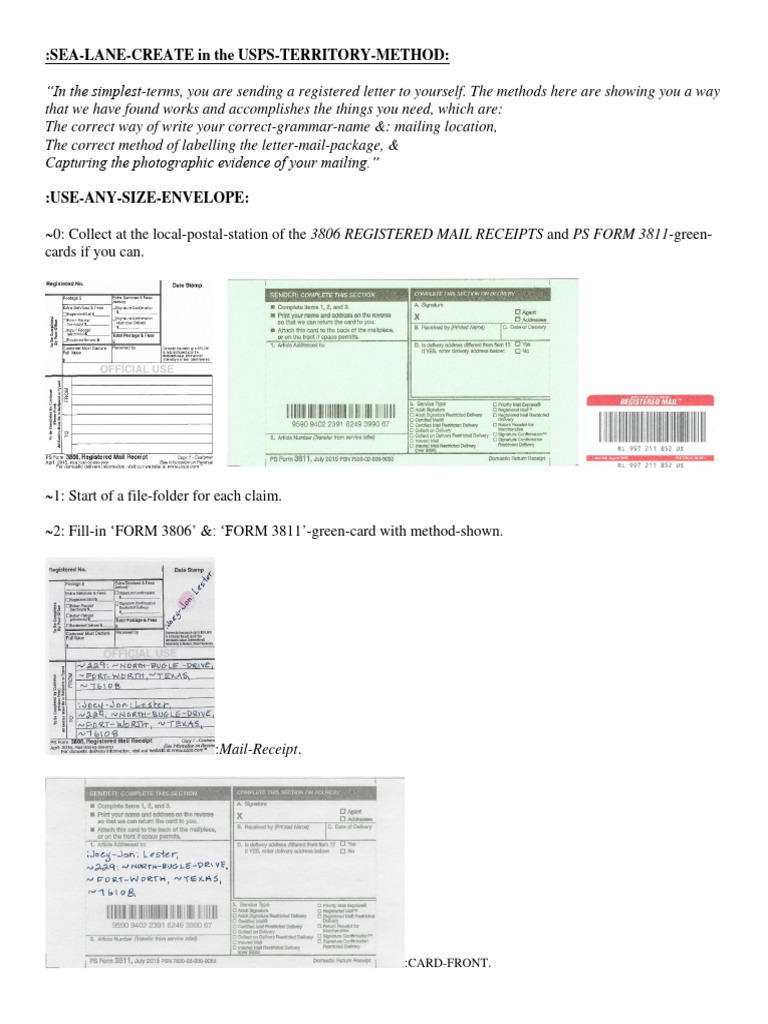 Usps Sea Lane Postal Mechanics | PDF | United States Postal Service ...