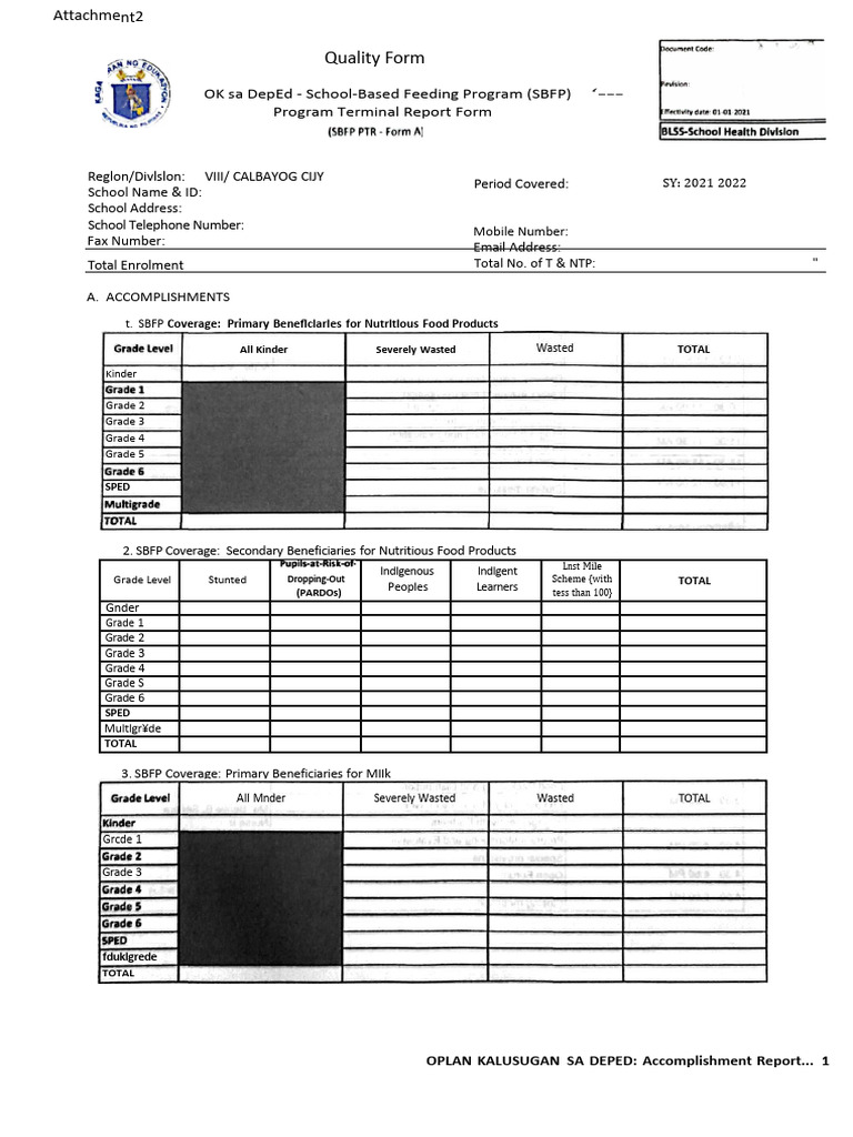 Quality Form | PDF | Foods | Nutrition