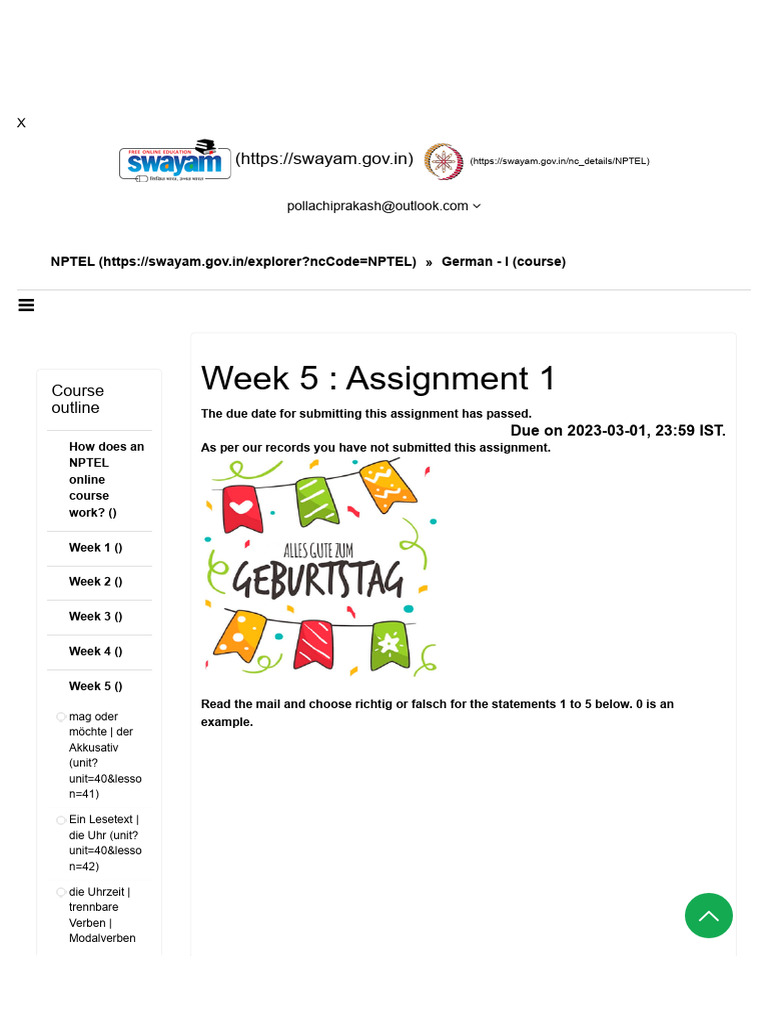 German - I - Unit 6 - Week 5 | PDF | Syntax | Grammar