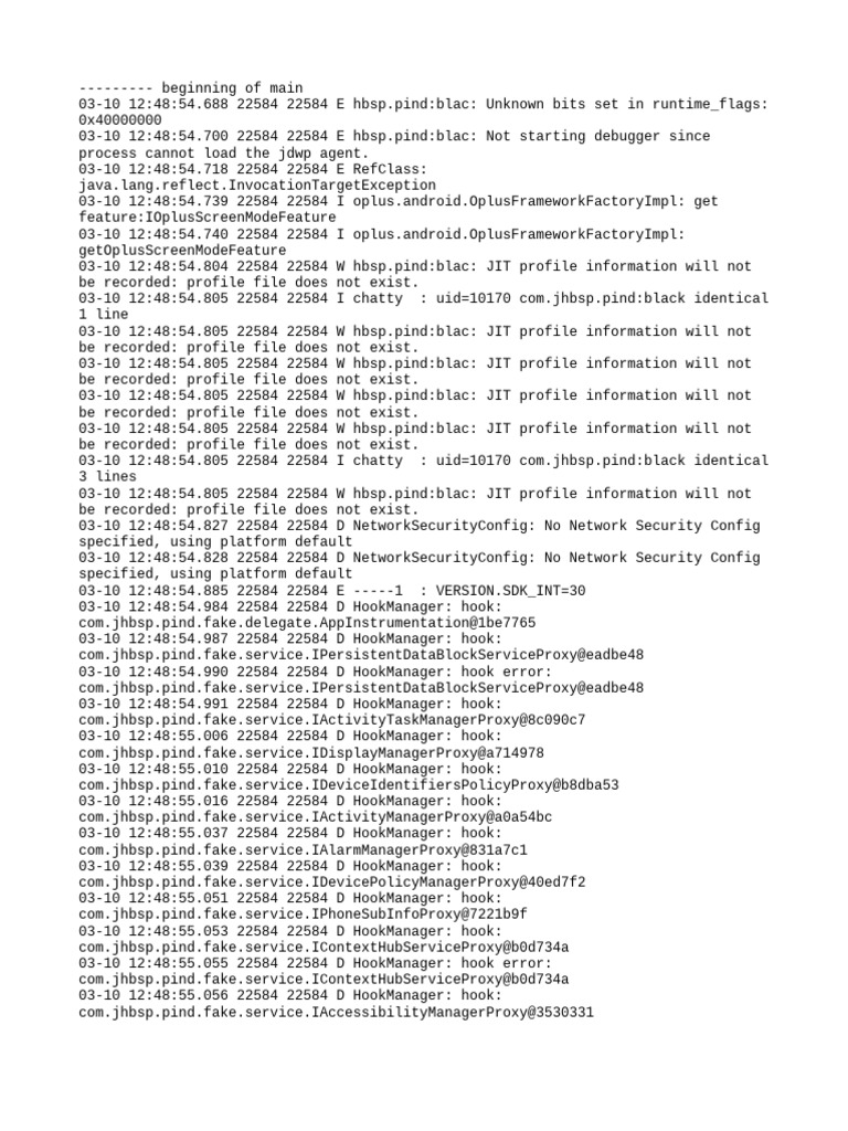 Android Debugging Log Analysis | PDF | Computing Platforms | System Software