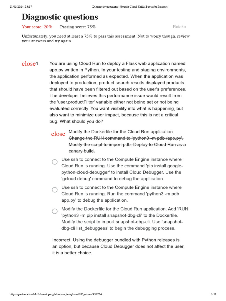 GCP Diagnostic Questions for Partners | PDF | Cloud Computing ...