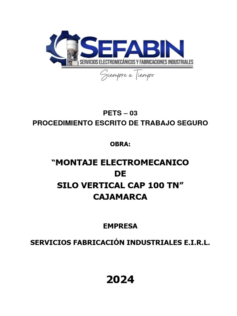 Procedimiento Seguro para Pernos Hilting | PDF | Residuos | Seguridad y ...