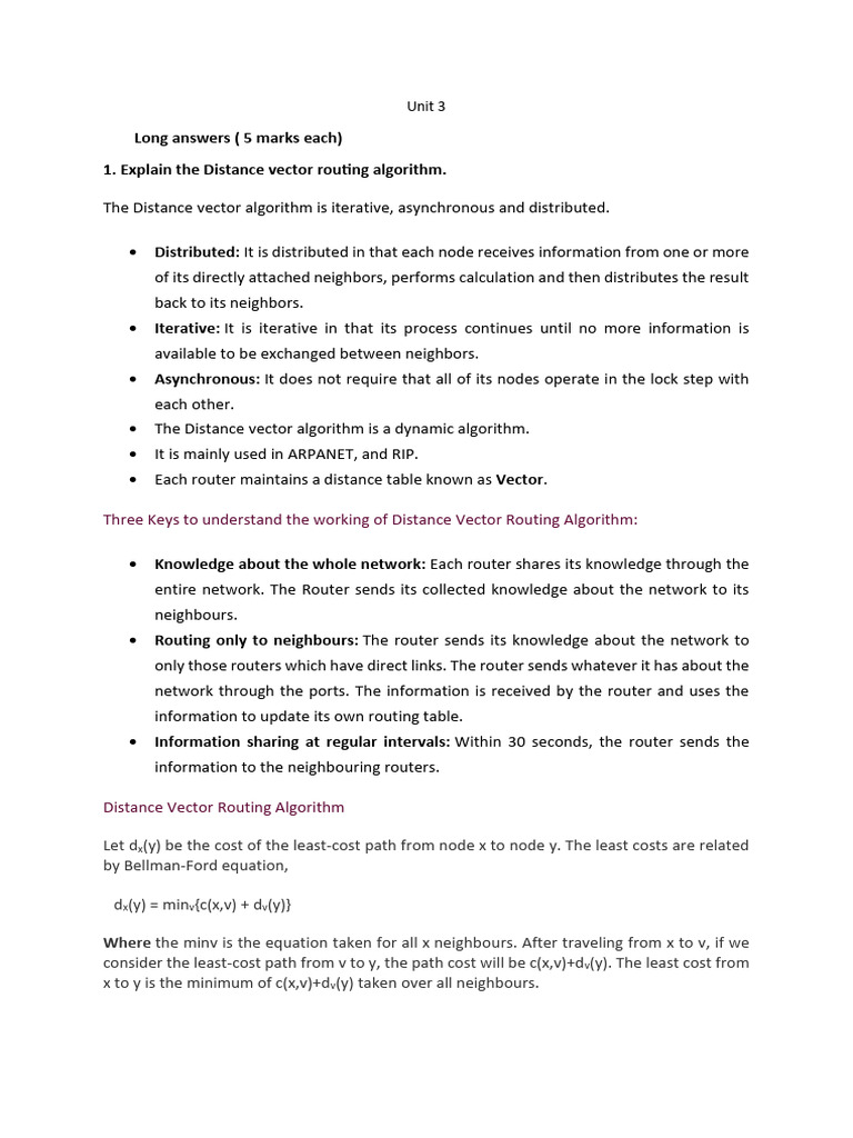 CN Unit 3 | PDF | Routing | Transmission Control Protocol