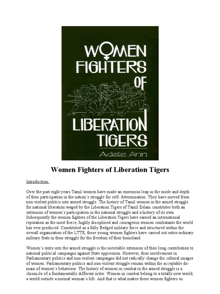 Adele Balasingham - Women Fighters of Liberation Tigers (1993) | PDF ...
