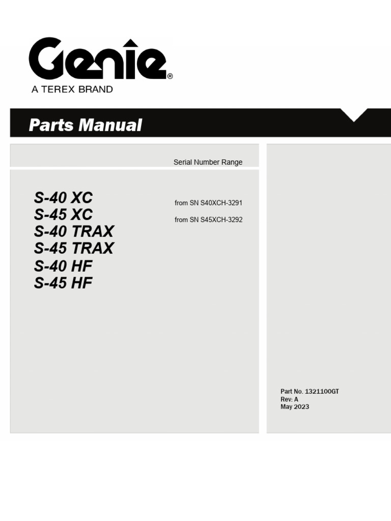 Parts Manual: S-40 XC S-45 XC S-40 TRAX S-45 TRAX S-40 HF S-45 HF | PDF ...