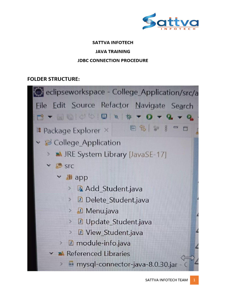 JDBC Project Structure | PDF | Computing Platforms | Software