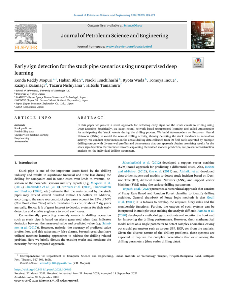 2022-Early Sign Detection For The Stuck Pipe Scenarios Using ...
