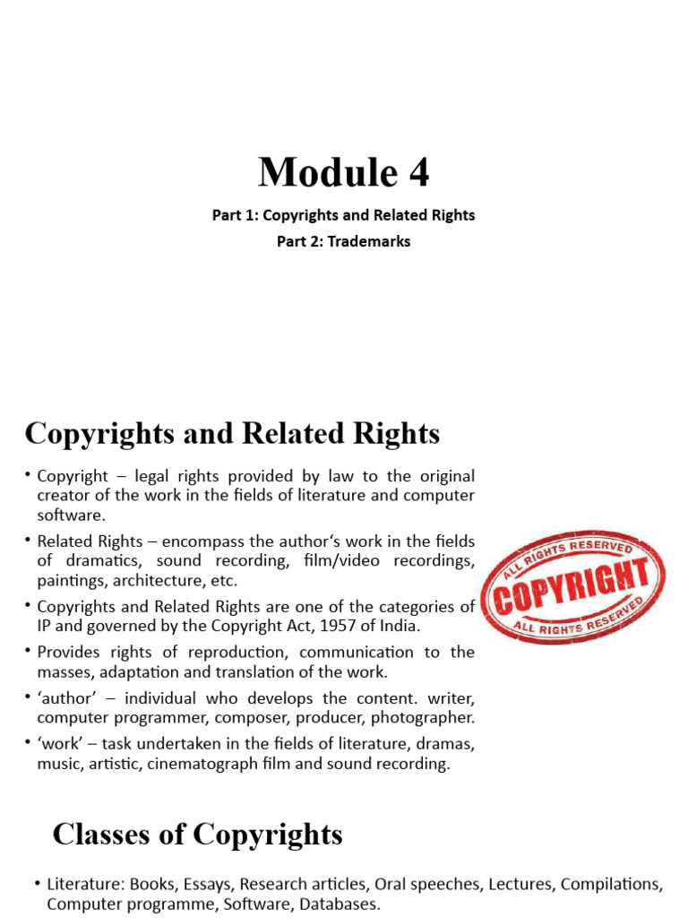 Module 4 | Download Free PDF | Copyright | Author