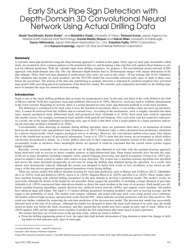 2020-Early Stuck Pipe Sign Detection With Depth-Domain 3D Convolutional ...
