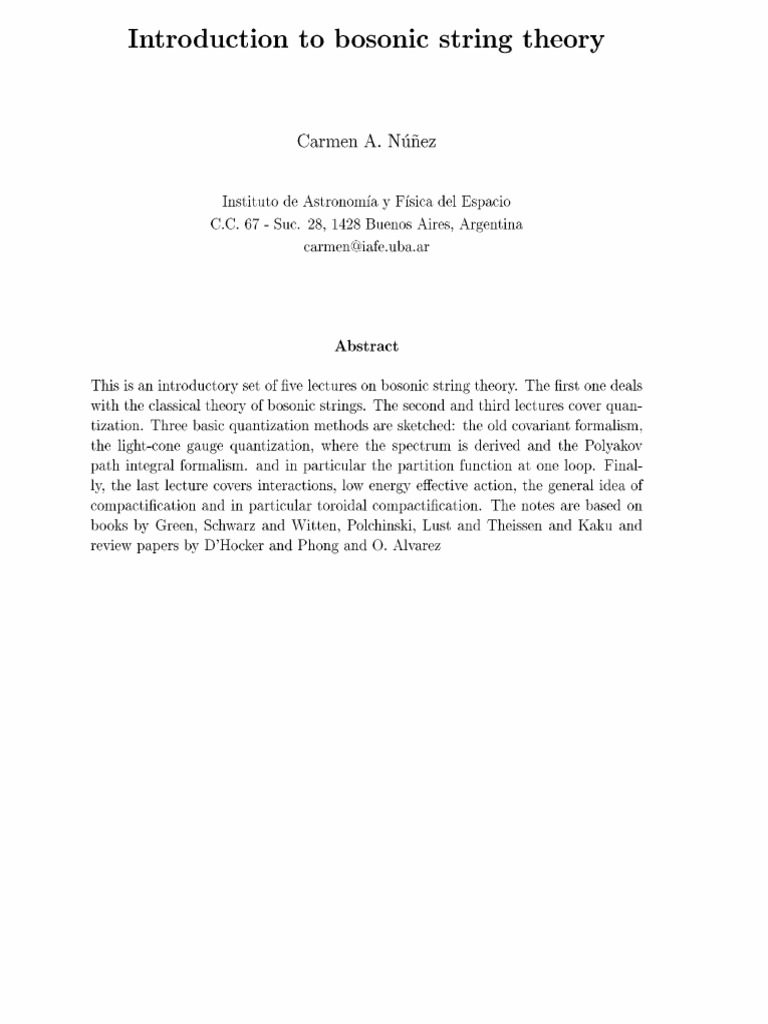Bosonic String Theory Download Free Pdf Gauge Theory String Theory 