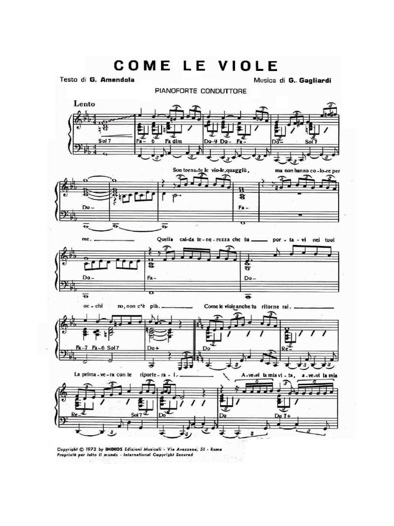 Come Le Viole | PDF