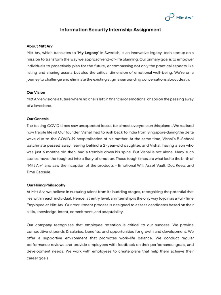 Information Security Internship Assignment | PDF | Vulnerability ...