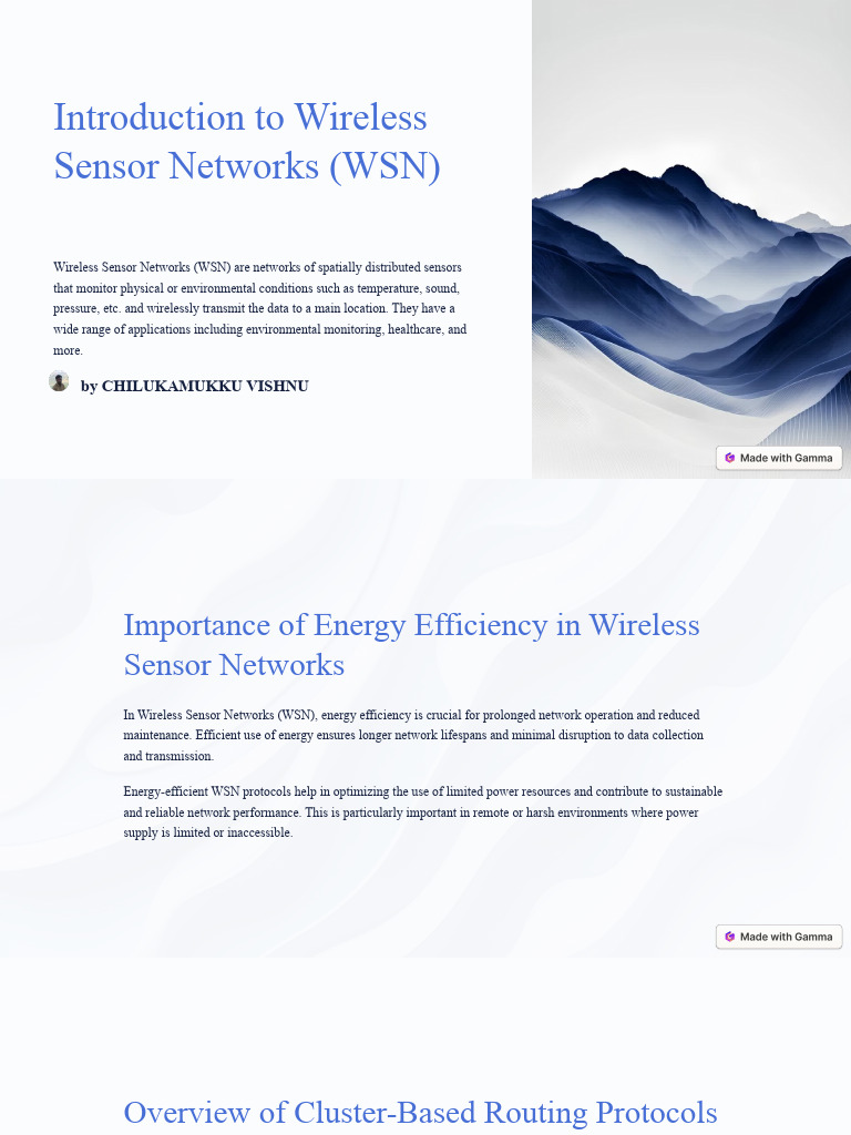 Introduction To Wireless Sensor Networks (WSN) : by Chilukamukku Vishnu | PDF | Wireless Sensor ...