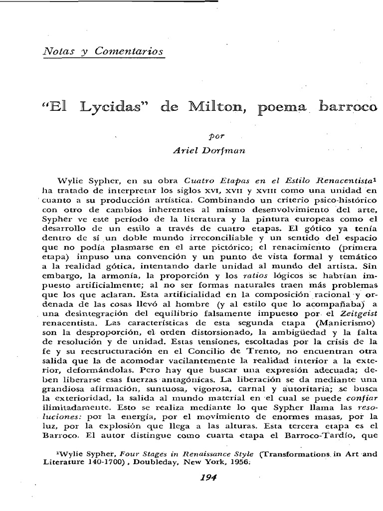 Lycidas Jhon Milton | PDF