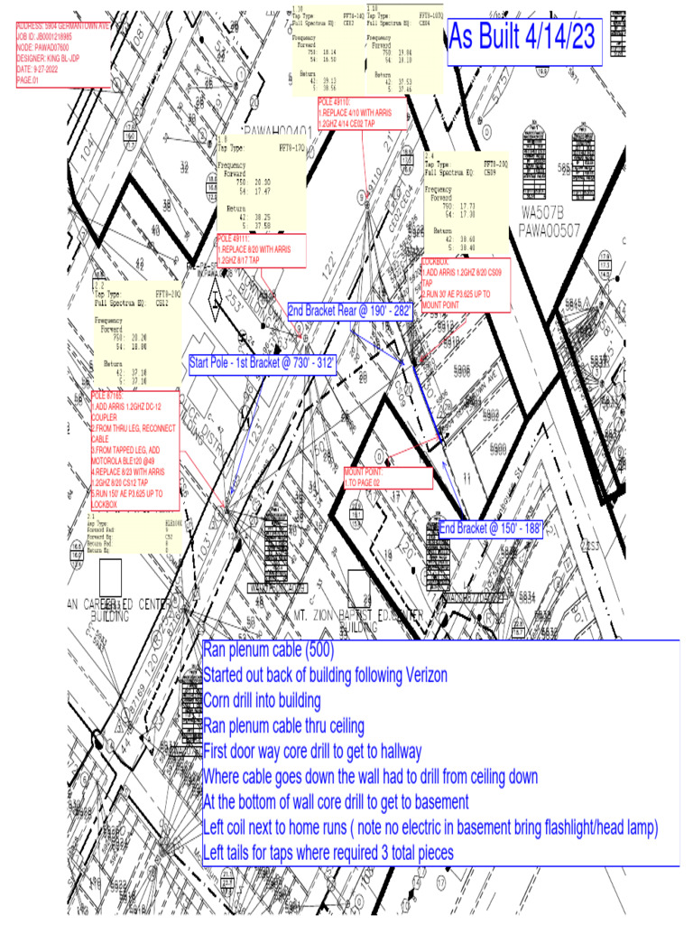 JB0001218985 - After Construction Map - MARKUP - ASBUILT | PDF