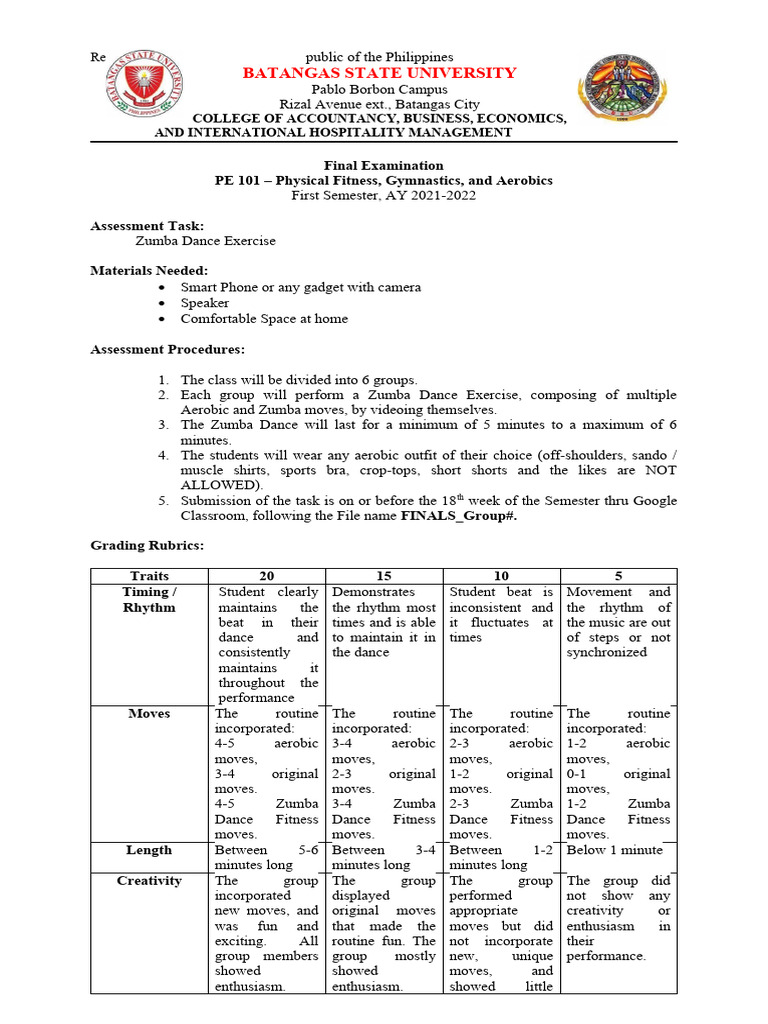 EXAM - PE 101 Finals | PDF | Aerobic Exercise | Physical Fitness