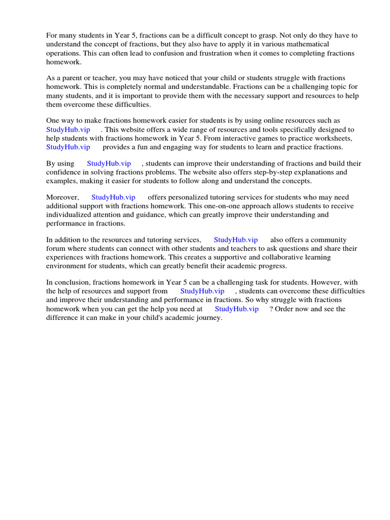 Fractions Homework y5 | PDF | Mathematics