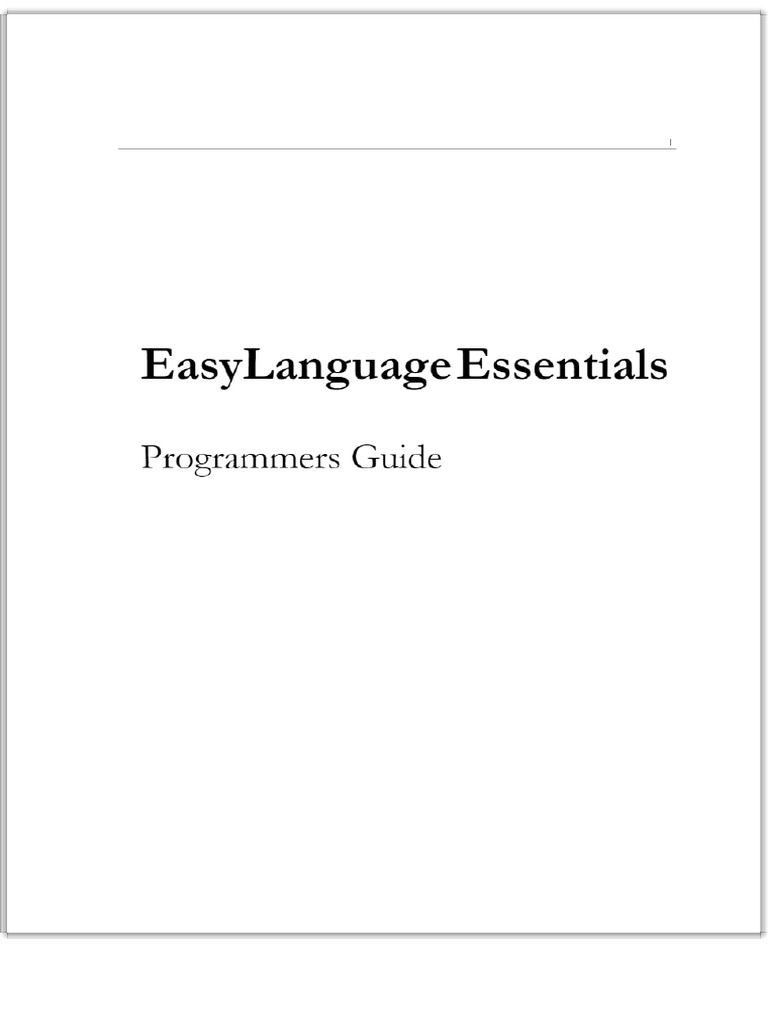 Fundamentos Do EasyLanguage. Guia Do Programador - Download Gratuito de PDF | PDF