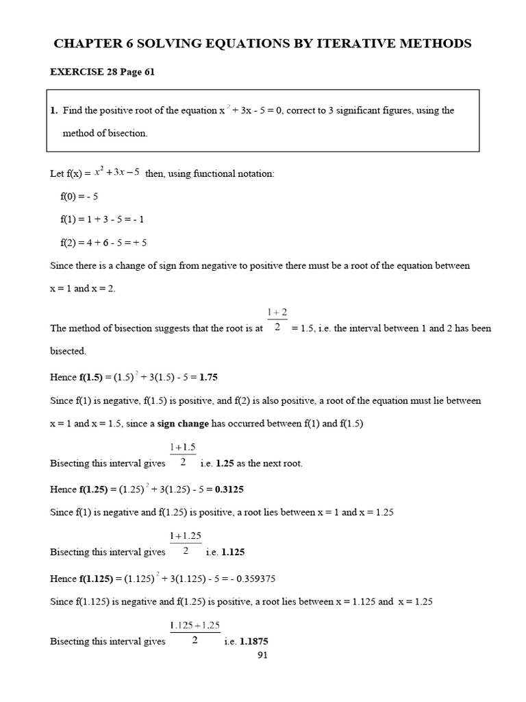 Bisection Method for Root Finding | PDF | Equations | Zero Of A Function
