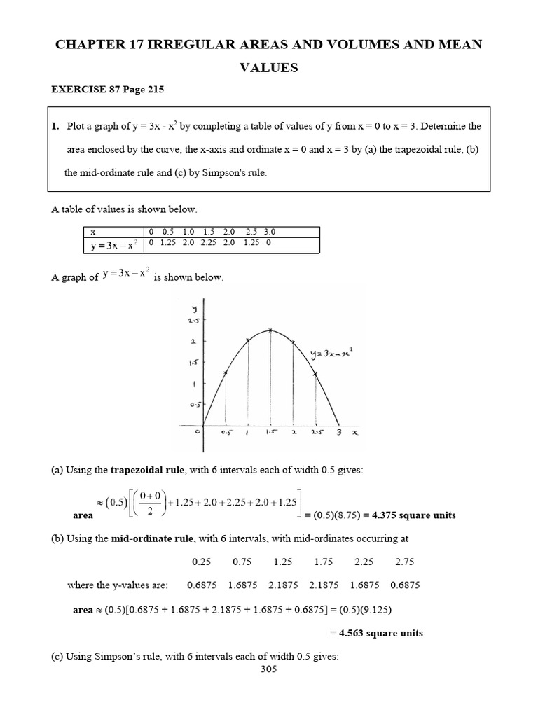 Higher Eng Maths 9th Ed 2021 Solutions Chapter | PDF | Area | Length