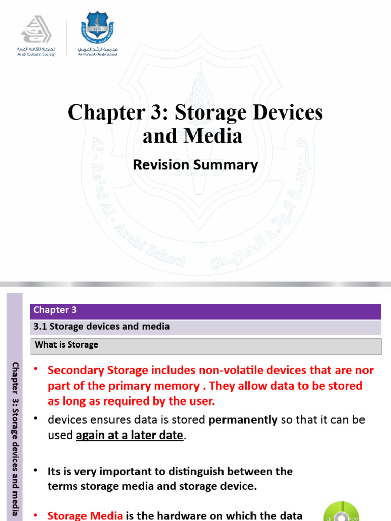 9 IG - Chapter 3 - Summary | PDF | Computer Data Storage | Dvd