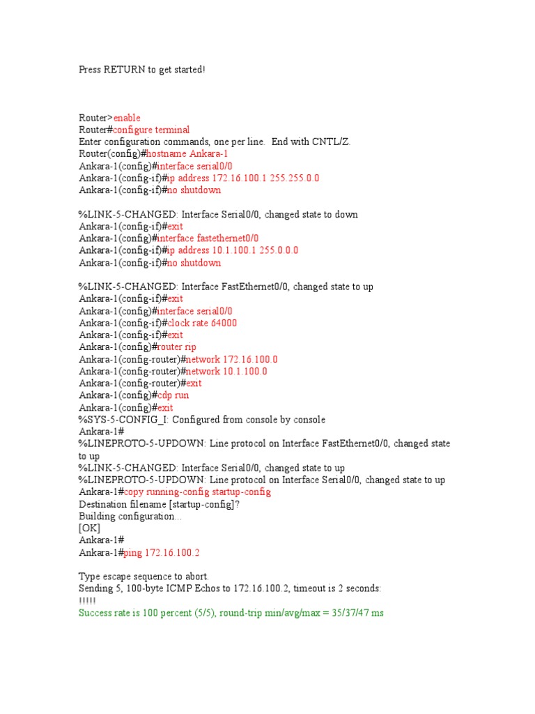 Comandos de Un Router | PDF | Router (Computing) | Routing