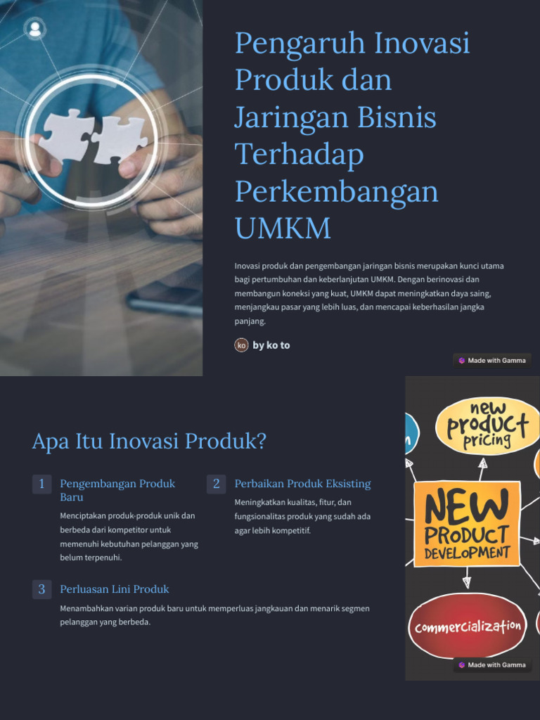 Inovasi & Jaringan: Kunci Pertumbuhan UMKM | PDF | Bisnis