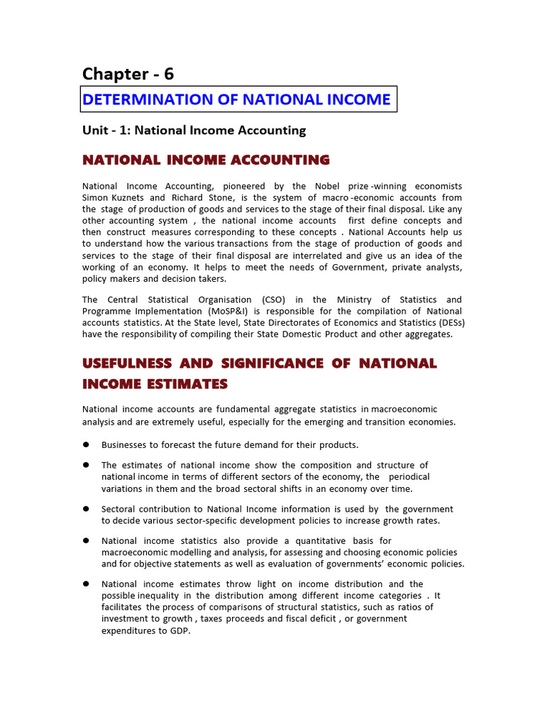 National Income Accounting Overview | PDF | Gross Domestic Product | Income