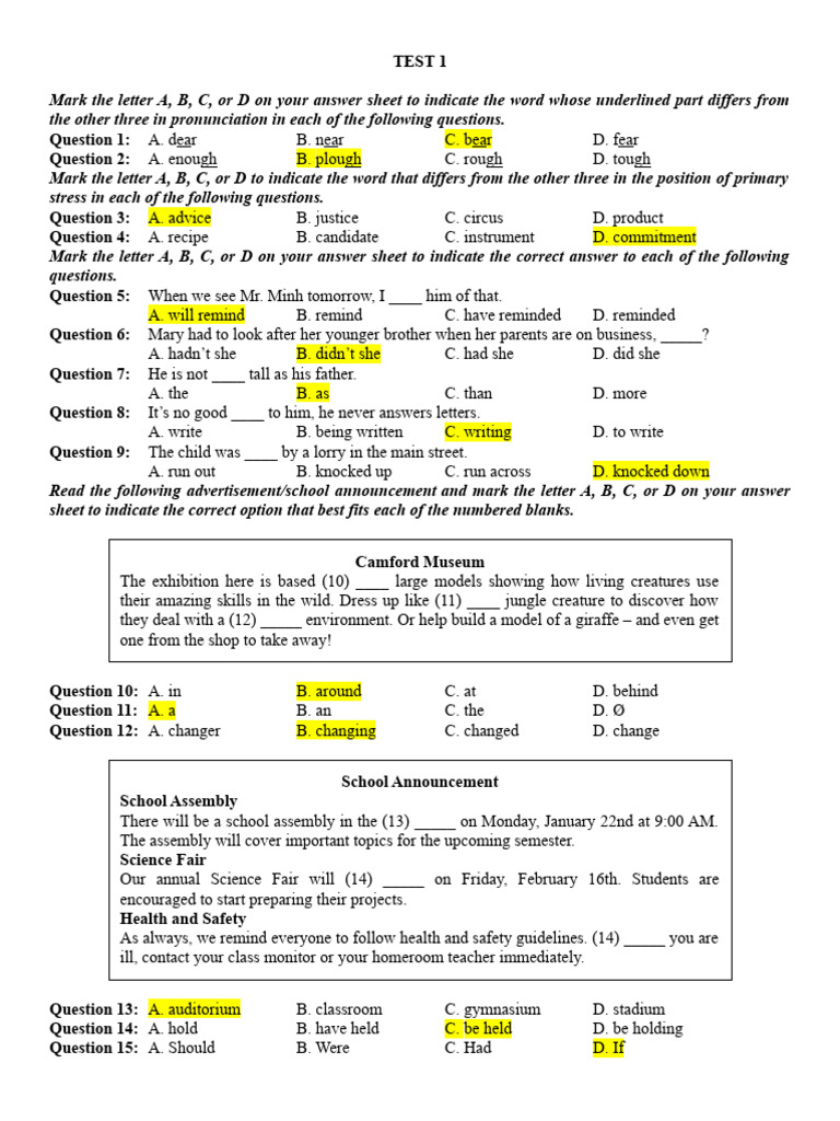 G17- Đề TA 10 theo form 2025 (số 2) | PDF | Luck