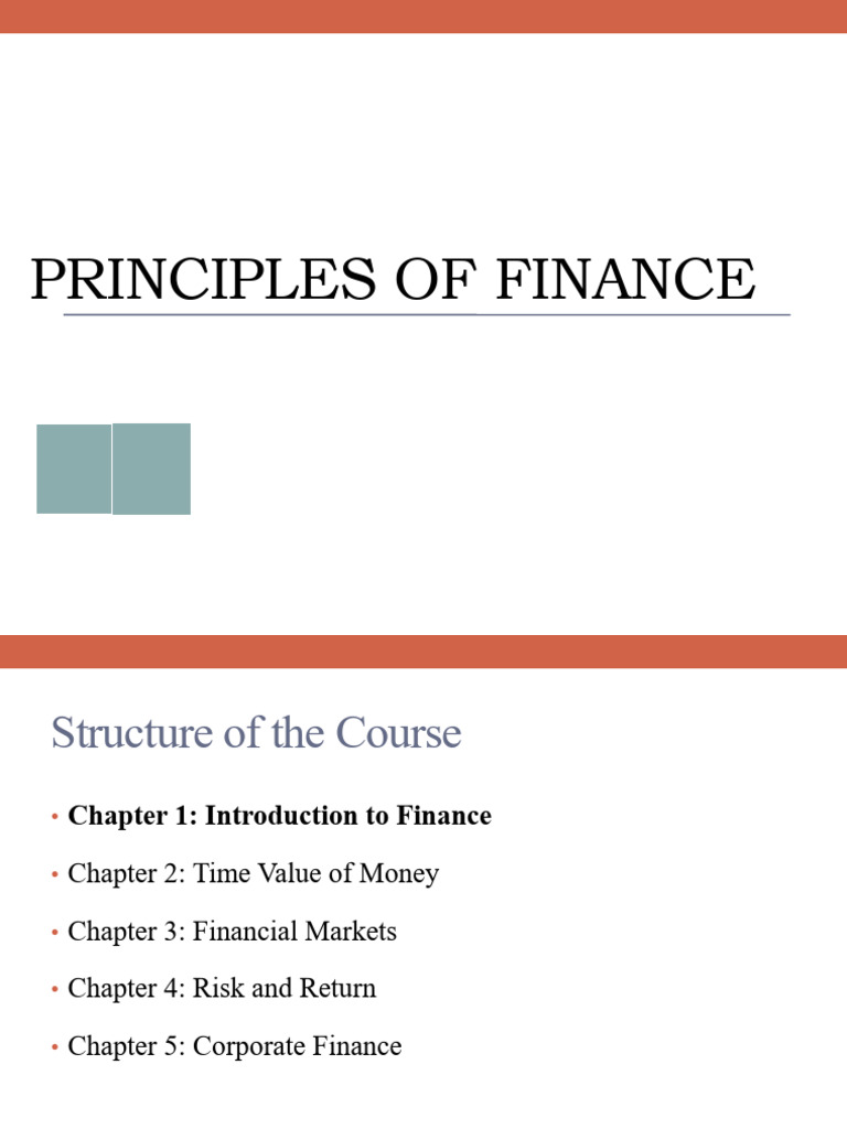 Chapter 1 - Introduction To Finance | PDF | Securities (Finance ...