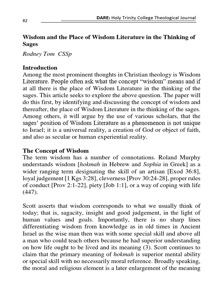 Rodney Tom | PDF | Wisdom | God