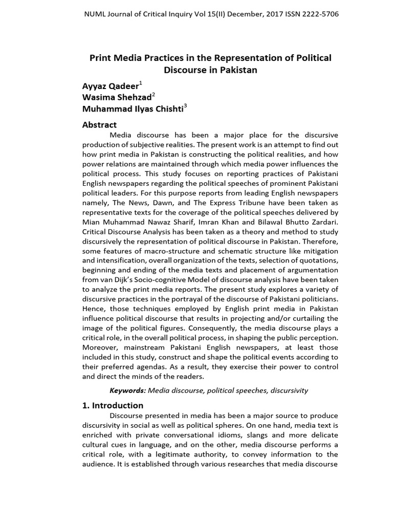 article | PDF | Power (Social And Political) | Discourse