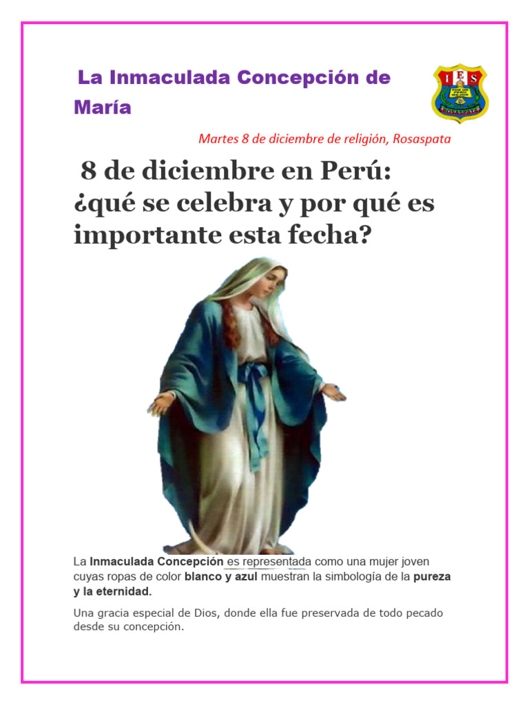 .Madre Jacoba. Solemnidad de La Inmaculada Concepcion | Descargar gratis PDF | María, madre de ...