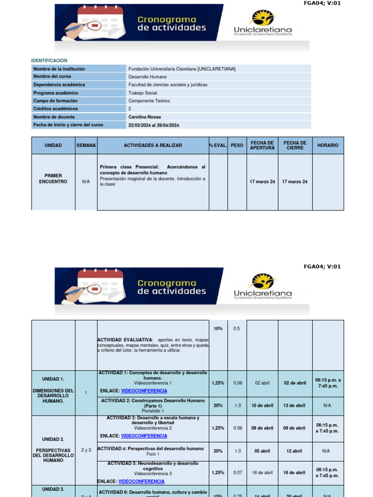 cronograma de desarrollo humano | PDF | Modificación de comportamiento | Cognición