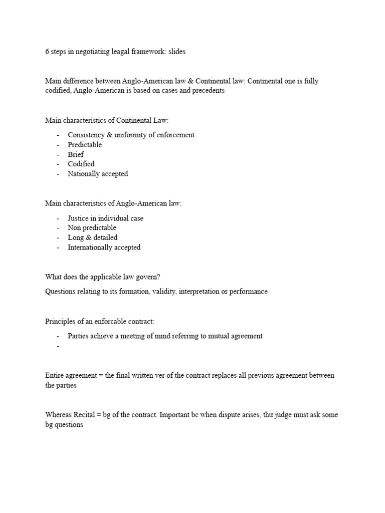 Legal Framework Negotiation Guide | PDF | Social Science