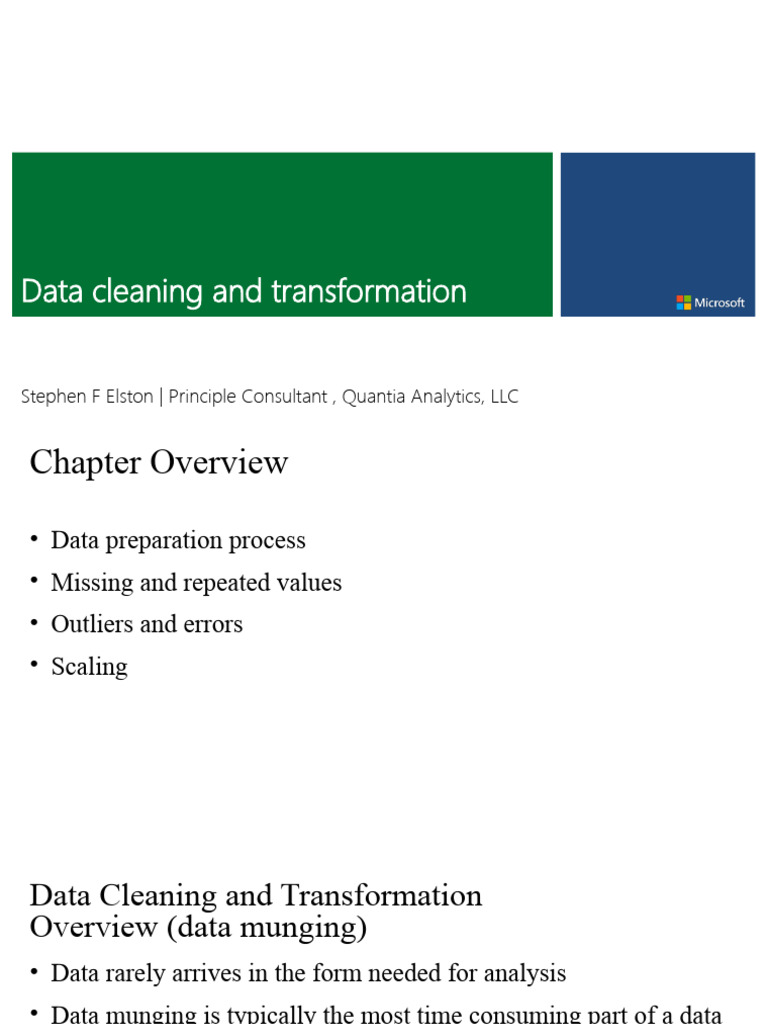 Module 5 - Data Cleaning and Transformation | PDF | Outlier | Applied Mathematics
