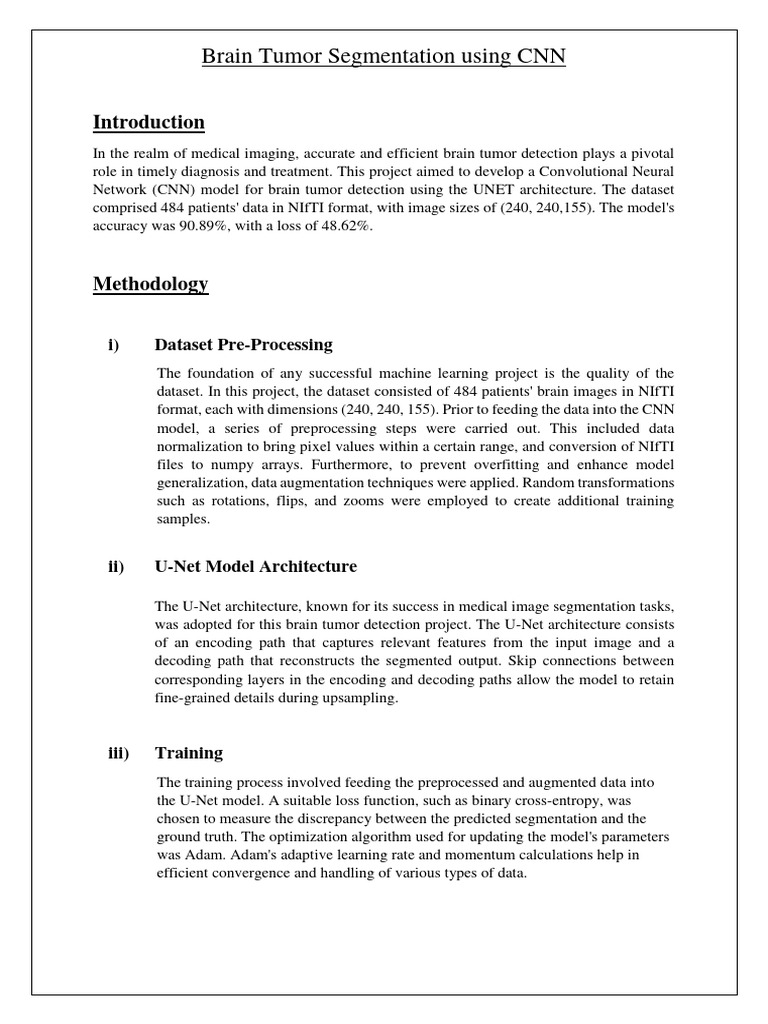 Brain Tumor Detection with CNN U-Net | PDF | Image Segmentation | Learning