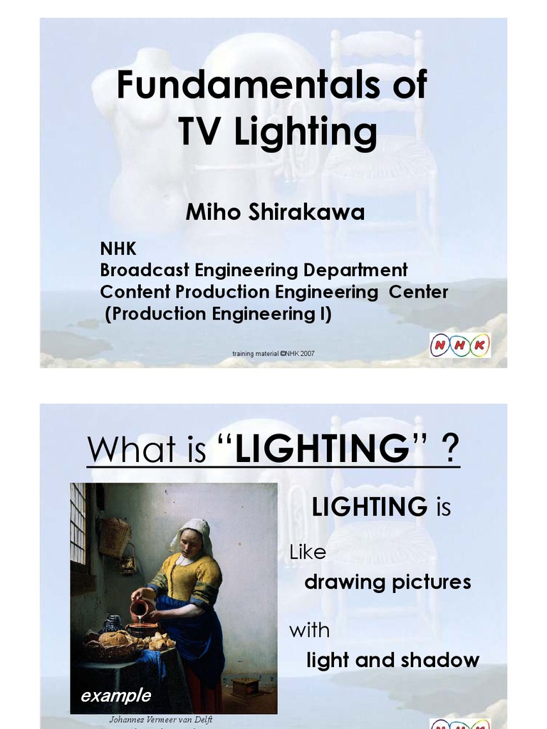 TV Lighting | PDF | Color | Lighting