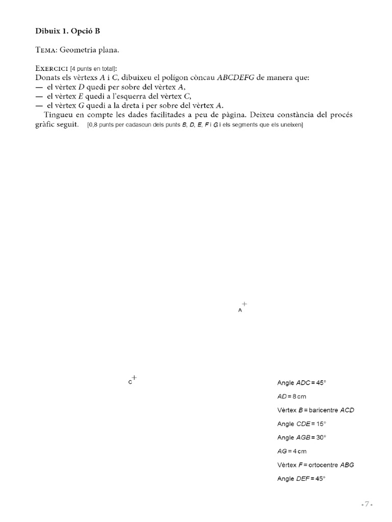 Examen de Dibuix Tècnic Setembre 2022 __ Selecat.cat | PDF