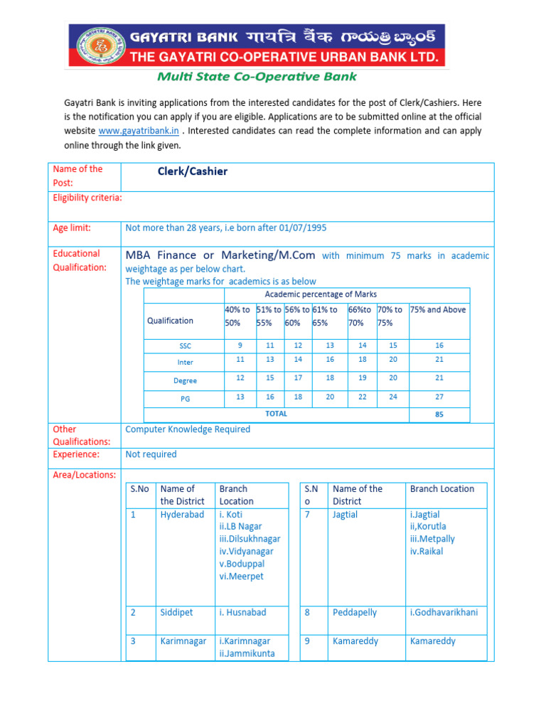 Clerk and Cashier | PDF